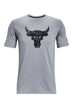 Under Armour Project Rock Brahma Bull Short Sleeve T-shirt 'grey Black - Grey/black