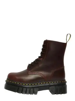 Dr. Martens Audrick Brando Leather Platform Lace Up Boots - Brown