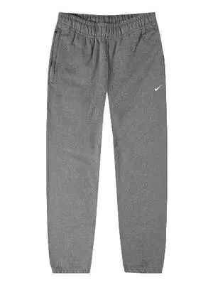 Nike Embroidered Logo Solid Color Bundle Feet Sports Pants/trousers/joggers Gray - Grey