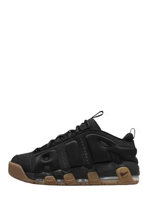 Nike More Uptempo Low "black Gum" Sneakers - Black/gum