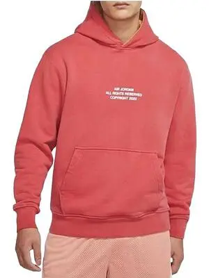 JORDAN Flight Heritage Fleece Pullover Hoodie - Red