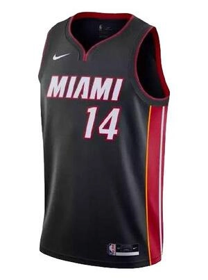 Nike X Nba Miami Heat Jersey Tyler Herro 14 - Black