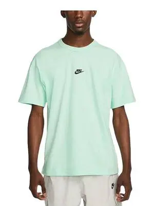 Nike Fw22 Solid Color Logo Embroidered Short Sleeve Green T-shirt - Multi-color