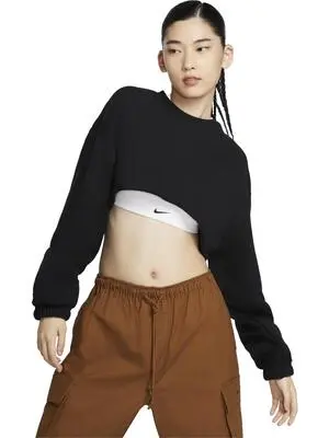 Nike Oversized French Terry Shrug - Black/sail
