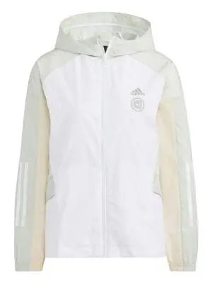 Adidas Woven Hooded Jacket - White