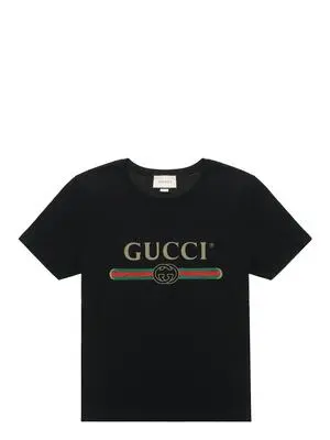 Gucci Washed Jersey Oversize T-shirt With Logo - Black