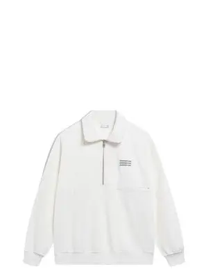 LI-NING Counterflow Triple Logo Half Zip Sweatshirt 'white - White/black