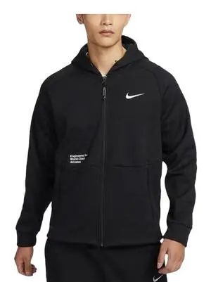 Nike Pro Therma-fit Full-zip Hooded Jacket - Black