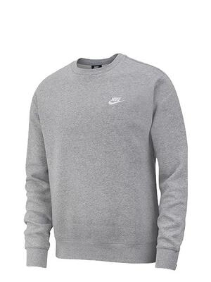 Nike Club Small Logo Long Sleeve Sweatshirt - Dark Gray