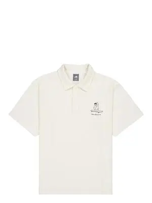 NEW BALANCE Skateboard Graphic Polo Shirt - Ivory