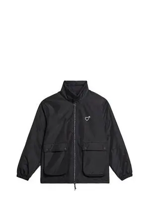 Adidas Originals X Human Made Crossover Embroidered Logo Stand Collar Jacket - Black