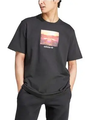 Adidas Sunset Graphic T-shirt Asia Sizing - Black