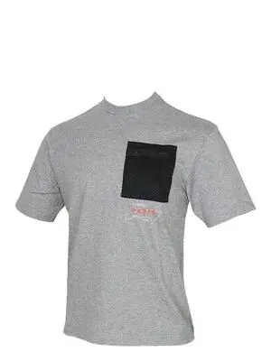 Nike Alphabet Printing Logo Round Neck Short Sleeve Gray T-shirt - Multi-color