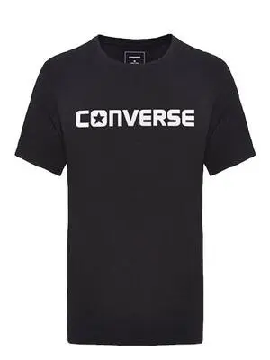 CONVERSE Pure Cotton Alphabet Short Sleeve - Black