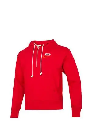 Nike Embroidered Logo Half Zip Hooded Knit Pullover - Default Color