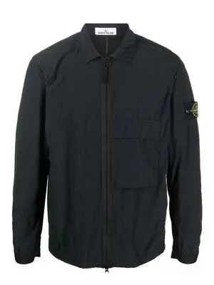 STONE ISLAND Stone Island Garment Dyed Naslan Light Overshirt 'black'