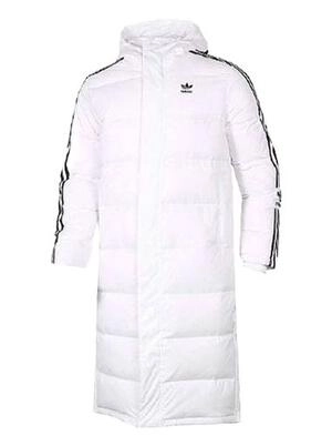 Adidas Originals Long Down Jacket With Side Logo Printing - Default Color