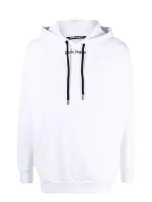 Palm Angels Classic Logo Over Hoodie - White