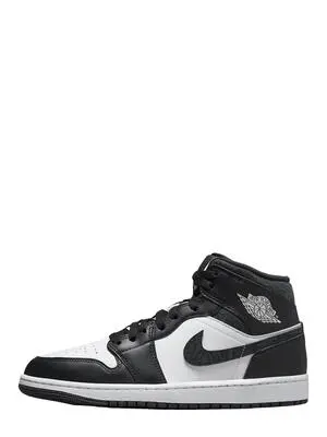 JORDAN Air 1 Mid Se Panda Elephant Sneakers - Off Noir/black-white-black