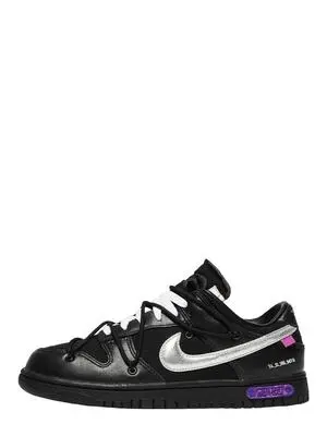 Nike X Off-white Dunk Low "lot 50 Of 50 - Black/silver