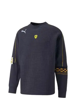 PUMA X Ferrari Race Statement Quilted Sweatshirt - Navy