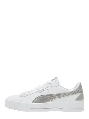 PUMA Carina Crew Metallic Low Top Sneakers - White/grey