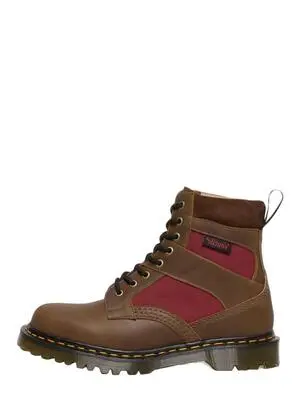 Dr. Martens Dr. Martens 1460 Made In England Padded Panel Lace Up Boots Brown/red