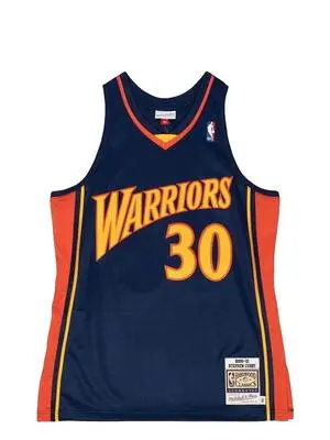 Mitchell & Ness Golden State Warriors Stephen Curry Authentic Jersey - Orange/black