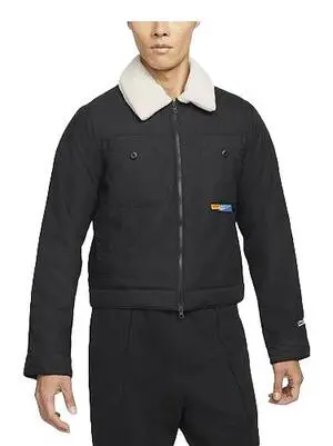 Nike Fleece Lapel Sports Padded Jacket - Default Color