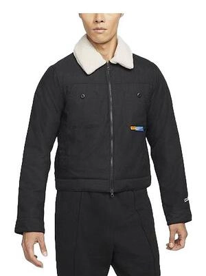 Nike Fleece Lapel Sports Padded Jacket - Default Color