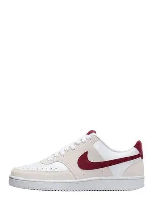Nike Court Vision Low Sneakers - White/adobe/dragon Red