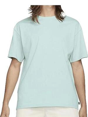Nike Solid Color Loose Round Neck Short Sleeve Green T-shirt - Default Color