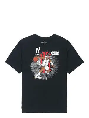 Nike Kyrie Logo Basketball Sports Printing Round Neck Short Sleeve T-shirt - Black