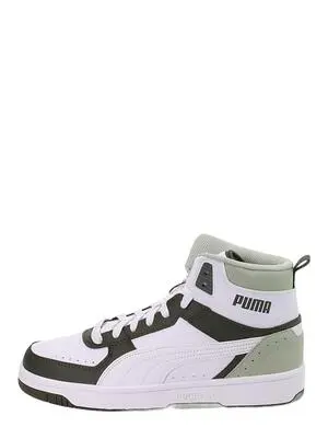 PUMA Rebound Joy Mid Top Sneakers - White/green