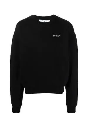 Off-White Round Neck Pullover With Arrow Pattern - Black/white