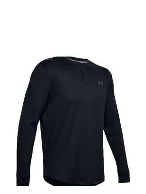 Under Armour Waffle Henley Thermal Shirt - Black