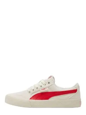 PUMA C-skate Vulc Low Top Sneakers - Creamwhite/red