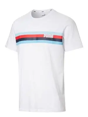 PUMA Stripe Printing Short Sleeve - White