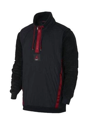 JORDAN Air Sports Pullover Fleece Lined Jacket - Black