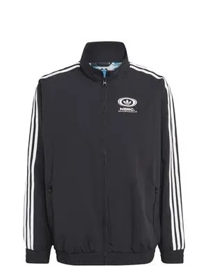 Adidas Track Jacket With Logo And Stripes - Black