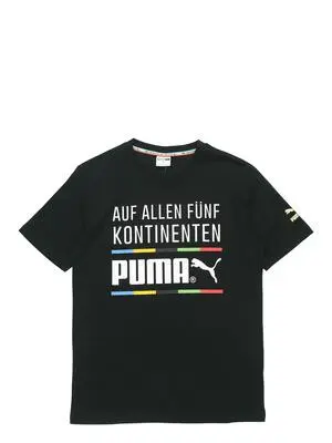 PUMA Alphabet Round Neck Short Sleeve - Black