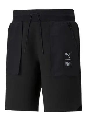 PUMA X First Mile Double Knit Cargo Shorts - Black/white