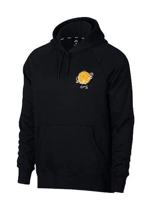 Nike Fleece Pullover With Floral Graphic - Black