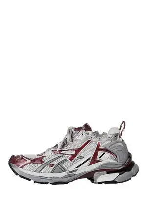 Balenciaga Runner Sneakers - White/grey/burgundy