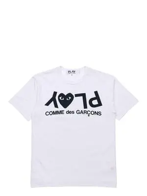Play Comme Des Garcon Inverted Text T-shirt - White