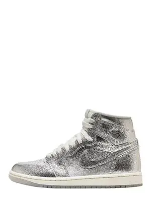 JORDAN Air Jordan 1 Retro High OG Metallic Sneakers Silver/white