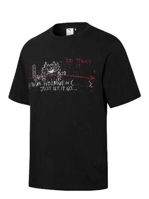 PUMA X Michael Lau Jointly Signed Cartoon Printing Causual Sports Round Collar Male Black - Default Color