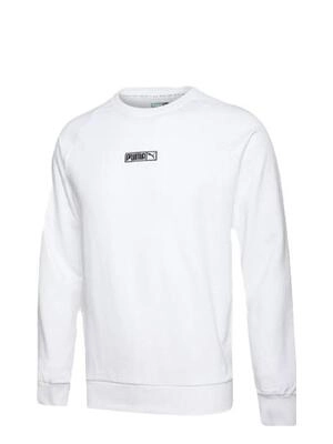 PUMA Sports Round Neck Pullover - White