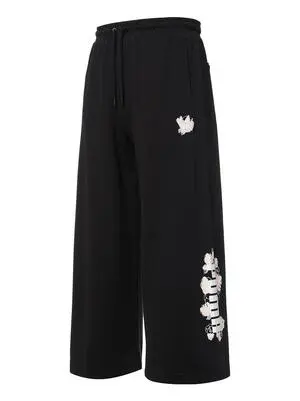 PUMA Logo Printed Knit Casual Cropped Pants - Default Color