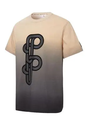 PUMA X Pronounce Graphic Tee Crossover Gradient Tie Dye Sports Short Sleeve - Khaki